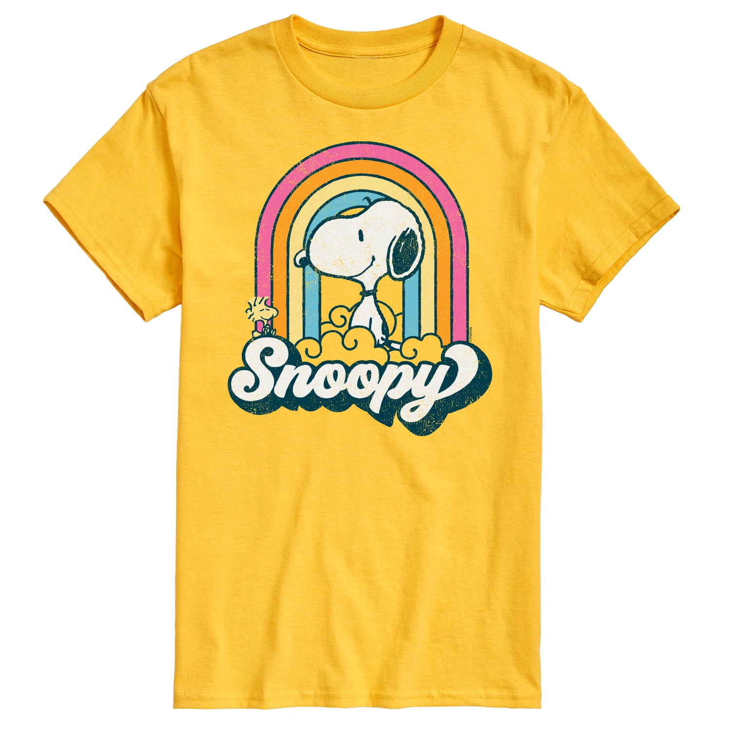 Peanuts - Snoopy Rainbow Clouds - Men's Short Sleeve Graphic T-Shirt ...