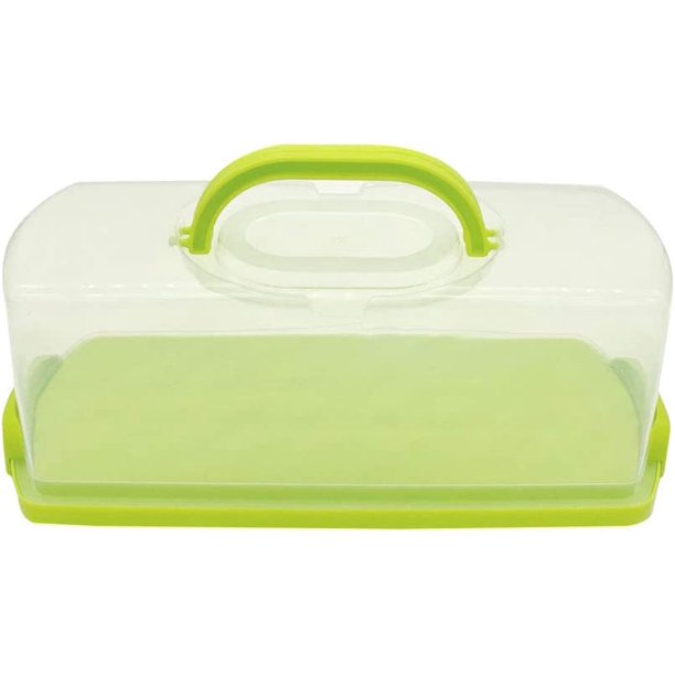 SHIQI-Portable Plastic Rectangular Loaf Bread Box with Transparent Lid ...