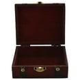 Vintage Wooden Treasure Chest Storage Box Lock Organizer Case Foldable ...