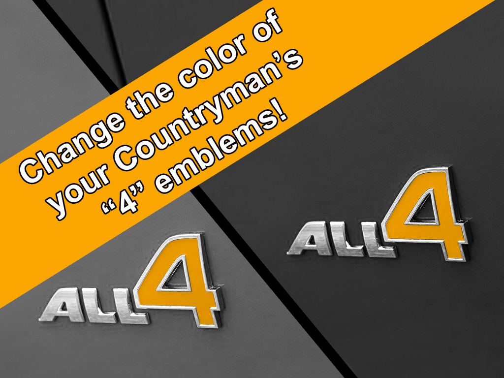All 4 Emblem Vinyl Decal Inserts for MINI Cooper Countryman, Paceman ...