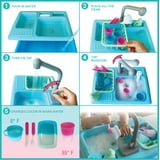 SPLASHFUN Wash-up Kitchen Sink Play Set with Running Water Pretend Play ...