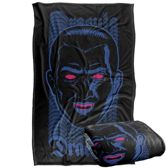 Universal Monsters Blanket, 36'x58' Dracula Neon Silky Touch Super Soft ...