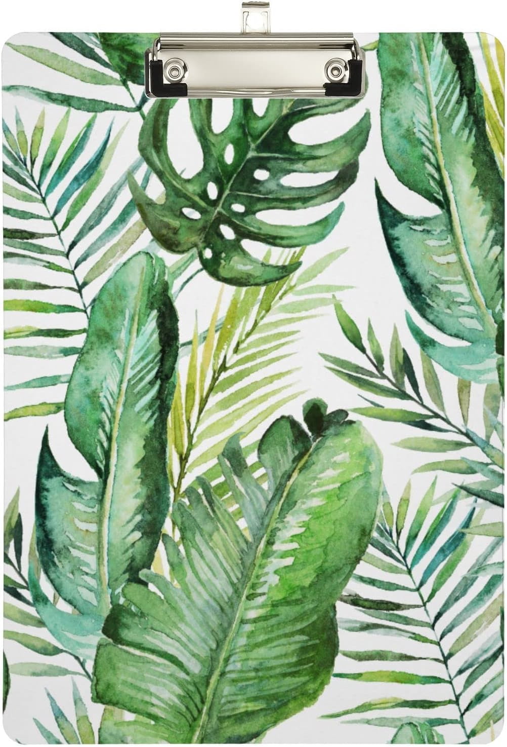 ZHANZZK Watercolor Tropical Palm Leaves Clipboard Hardboard Wood ...