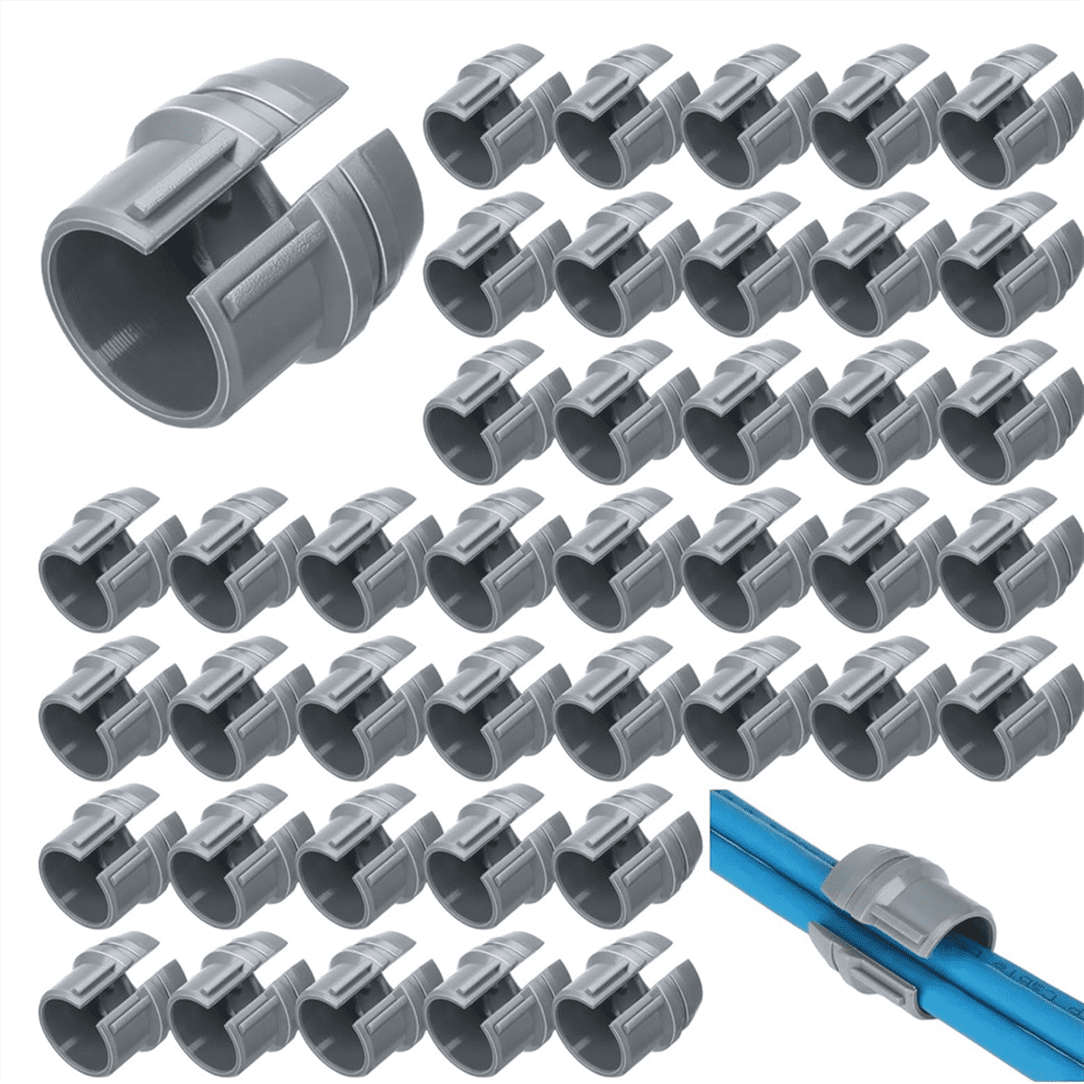 100Pcs Non Metallic Cable Connectors Wire Fixing Buckle,Snap Style ...