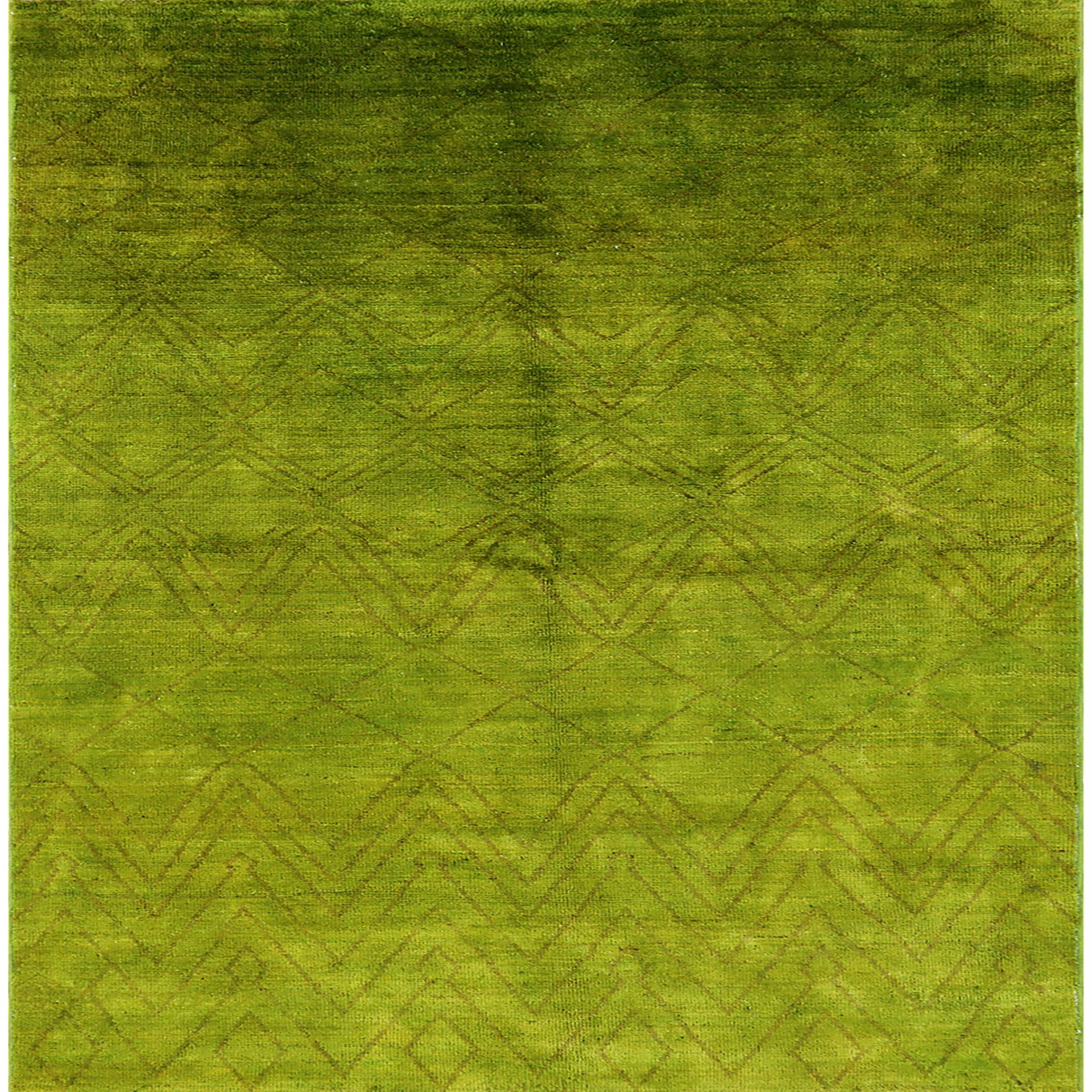 Ahgly Company Indoor Square Mid-Century Modern Green Oriental Area Rugs ...