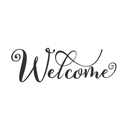 Welcome Cursive Wall Letters Words for Front Door Entry Vinyl Lettering ...