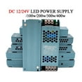 Ultra Thin LED Power Supply, DC 12V 24V Lighting Transformers, 100W 200W 300W 400W AC190 ...