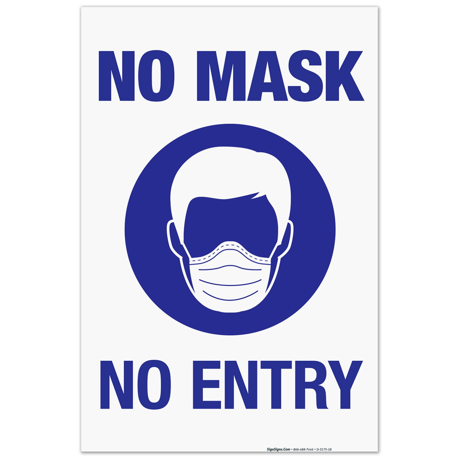 Wear A Mask Sign, 24x36 Corrugated Plastic - Walmart.com