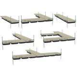 PlayStar Aluminum Floating Dock Kit with Resin Top, 4' x 10' Platform ...
