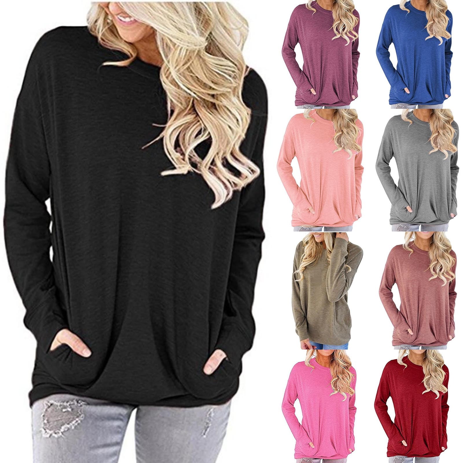 Click here for Unbranded Fashion Woman O-Neck Long Sleeve T-Shirt... prices