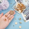 50Pcs Flat Round 304 Stainless Steel Stud Earring Settings with 50Pcs ...