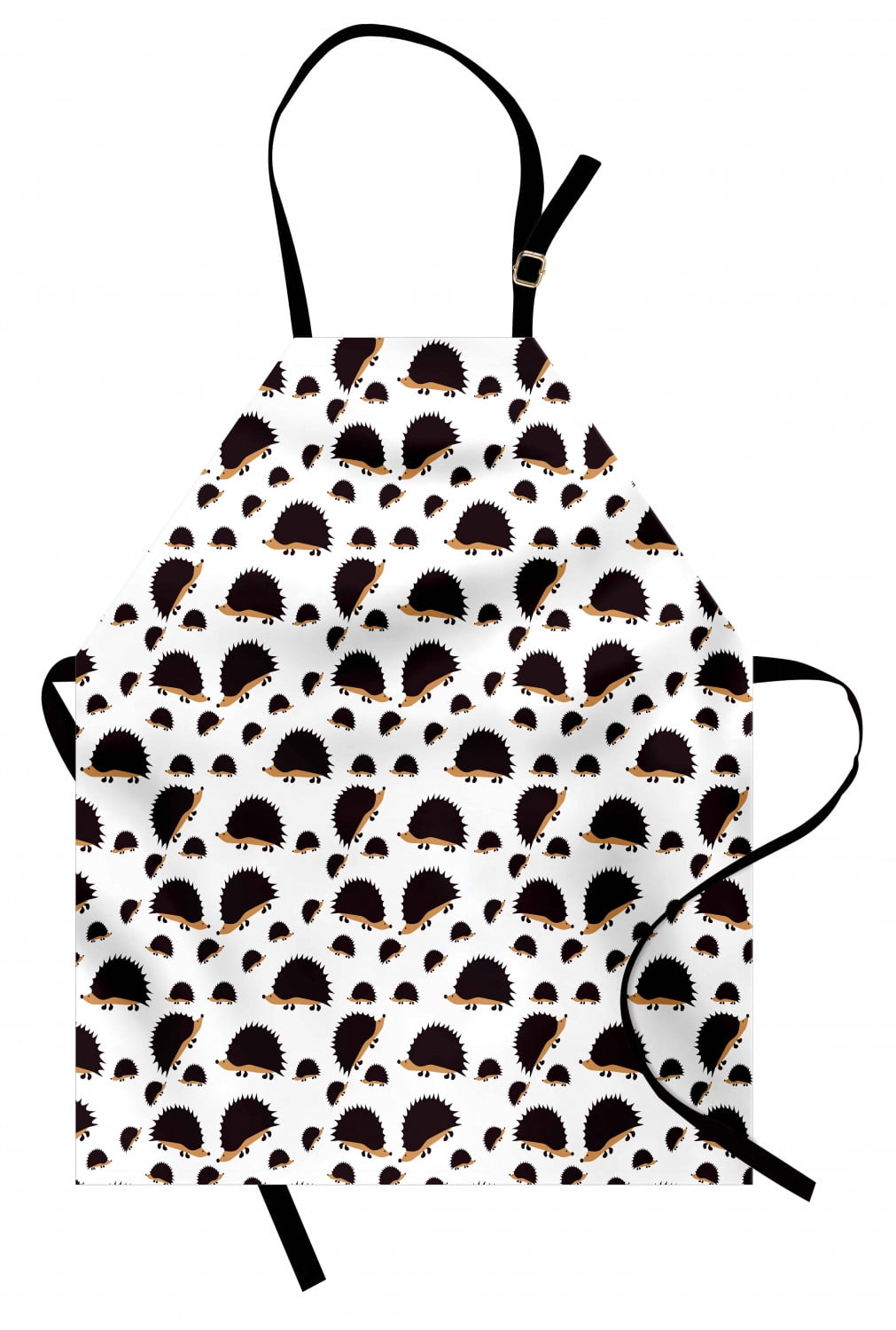 Hedgehog Apron Disorderly Pattern with Repetitive Cartoon Porcupine ...