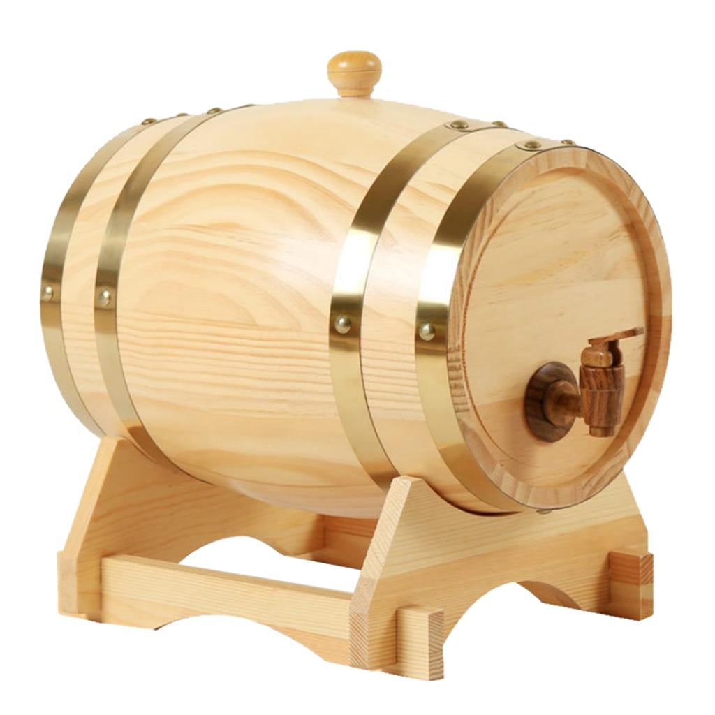 Barril De Vino De Roble De 3 L/1,5 L Con Base Para Vino, Whisky, Madera ...