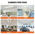 4FT LED Surround Shop Light 40W 4500LM 6500K Daylight Recessed Ceiling ...