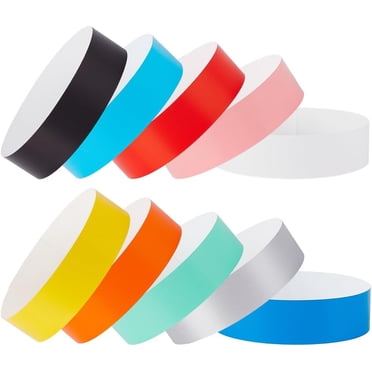 600 Paper WristBand Synthetic Paper Assorted Color Identity Bands Entry ...