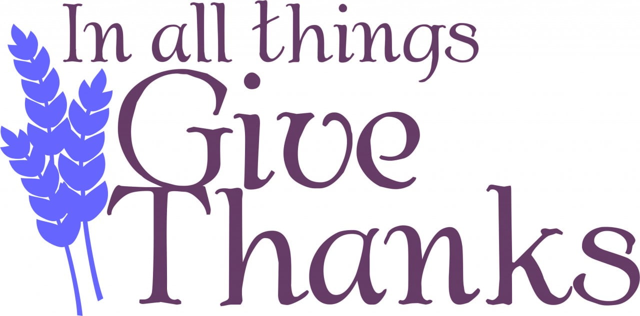 Wall Decal In All Things Give Thanks – Thanksgiving Holiday Fall Season ...