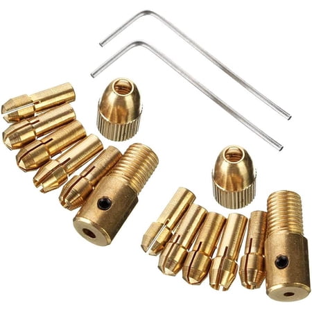 SINMI 14pcs 0.5-3mm Small Electric Drill Chuck Micro-Twist Clamping ...
