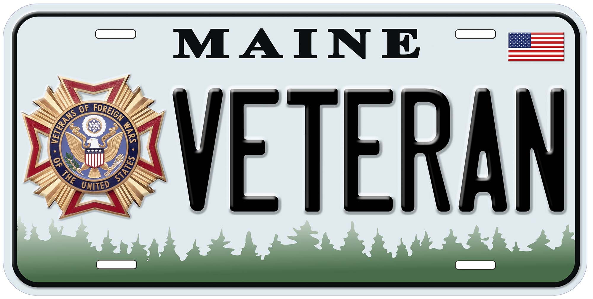 Maine Veteran Novelty Car Auto License Plate - Walmart.com
