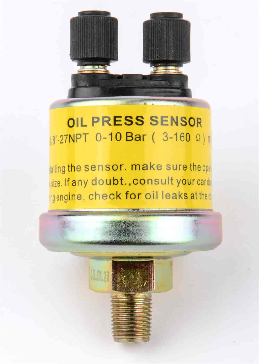JEGS 41365 Oil Pressure Sender 1/8 NPT Fits Electric Gauges: 555-41450 ...