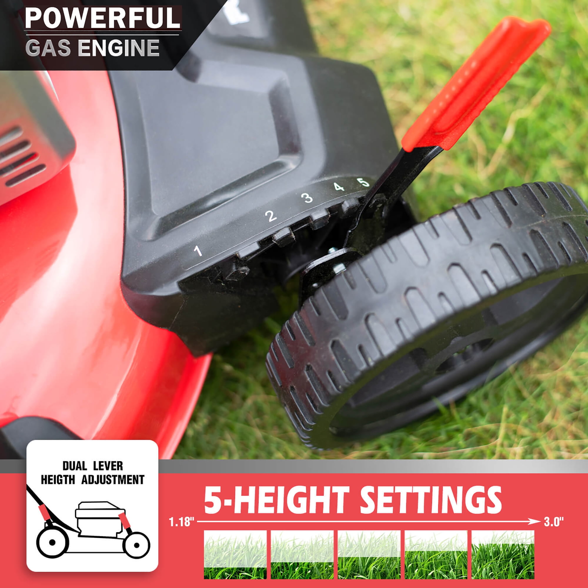 Powerful 209CC Gas Lawn Mower with Self Propelled Feature & 21 ...
