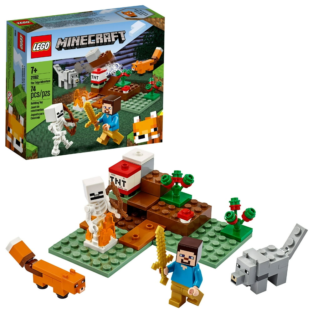 LEGO Minecraft The Taiga Adventure 21162 Brick Building Toy (74 Pieces ...