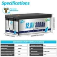 HRBEENERGY 12V 300Ah LiFePO4 Lithium Battery, Deep Cycle, RV, Marine ...