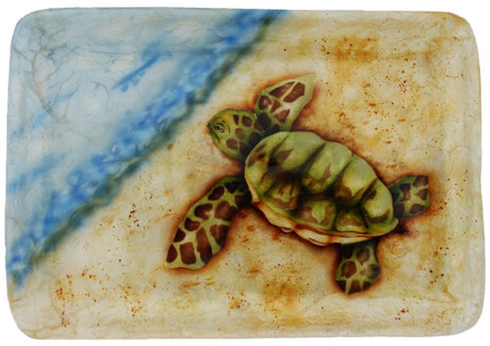 Kubla Craft - Capiz Shell Tray - 8" x 5.5" - Baby Sea Turtle - Walmart.com