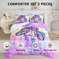 Mushroom Comforter Set Queen,Colorful Mushroom Bedding Sets,Trippy ...