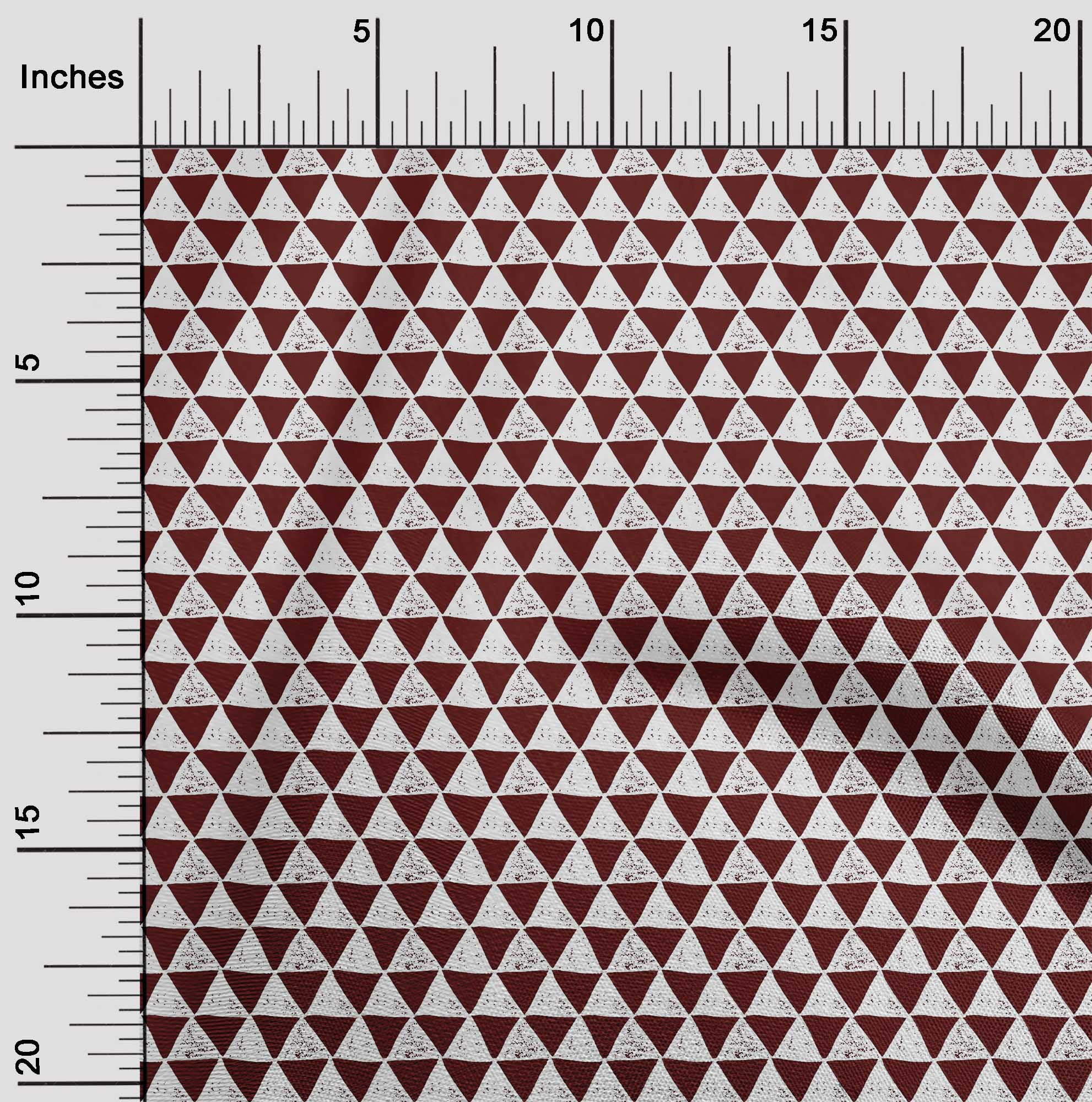 oneOone Organic Cotton Poplin Twill Fabric Geometric Block Print Fabric ...