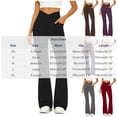 Axdhxbd Flare Leggings for Women V Cross Waist Bell Bottom Tummy ...