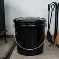 Behrens 7.5 Gal. Black Galvanized Steel Ash Pail B907PK - Walmart.com