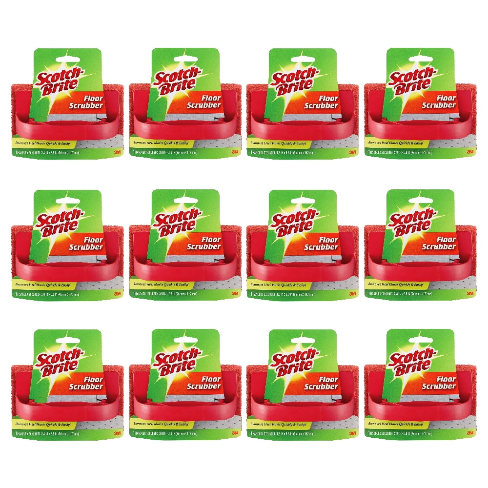 Scotch-Brite Floor Scrubber Red, 12 Pack - Walmart.com