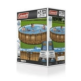 Coleman Power Steel 24' x 52" Round Metal Frame Above Ground Pool Set ...