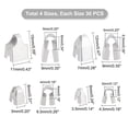 120Pcs 4 Size 304 Stainless Steel Folding Crimp Ends Stainless Steel ...
