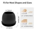 Ezprotekt 2inch Round Black Teflon Furniture Sliders, Chair Leg ...