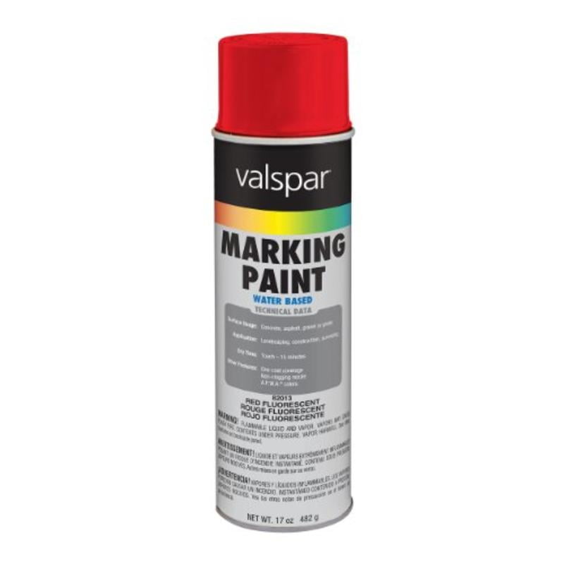 Fluorescent Red 17 Oz Marking Paint VALSPAR Spray Paint 82013 ...