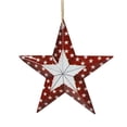 Metal Patriotic Americana Barn Star Yard/Garden Decor Red White Blue ...