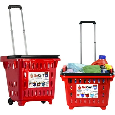 Drive Medical Winnie Wagon All Purpose Shopping Utility Cart, Red ...