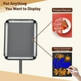 Adjustable Pedestal Floor Stand Sign Holder for 8.5*11 inches Poster or ...