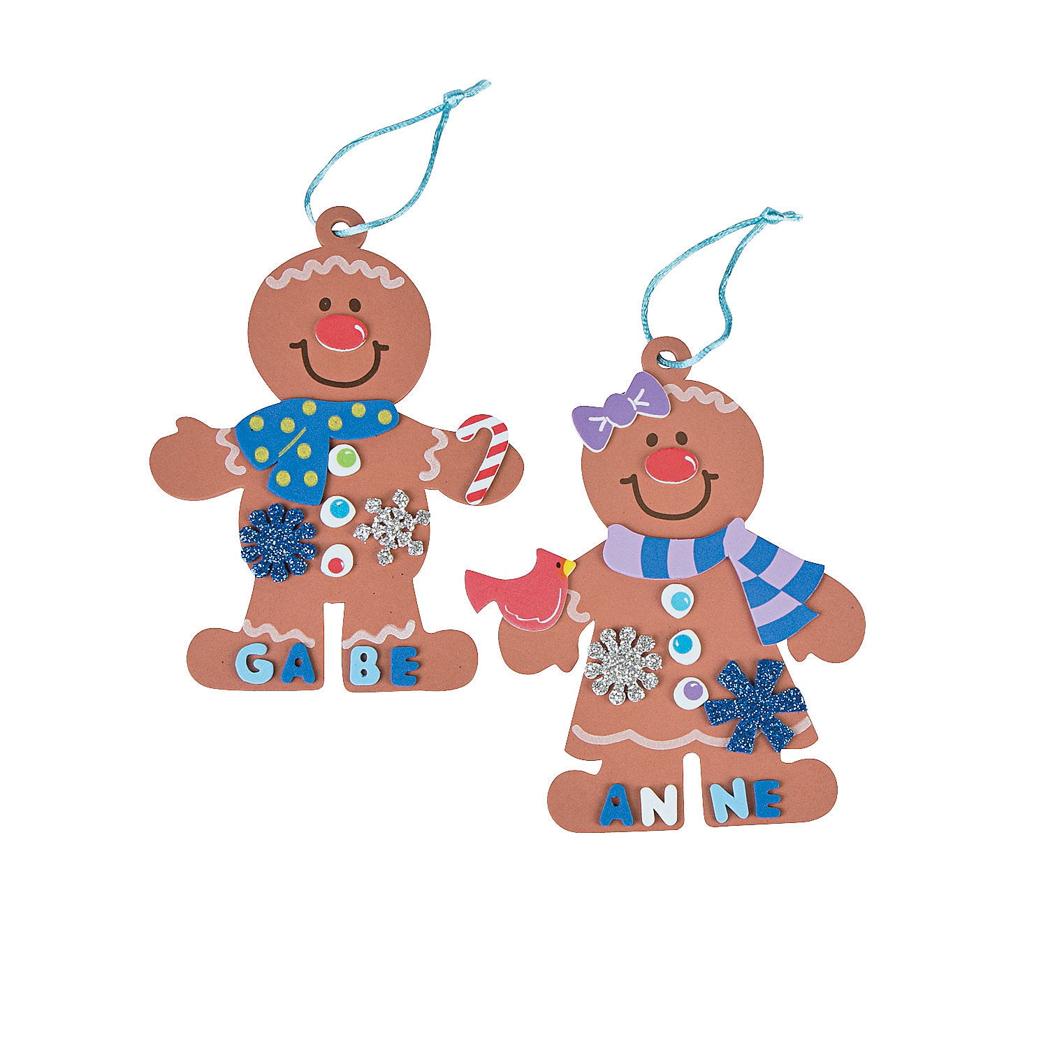 Gingerbread Christmas Ornament Craft Kit, Makes 12, Craft Kits, Winter ...