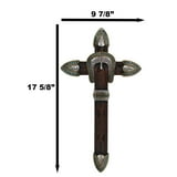 Rustic Western Brown Faux Tooled Leather Belt Buckle Concho Cowboy Wall ...