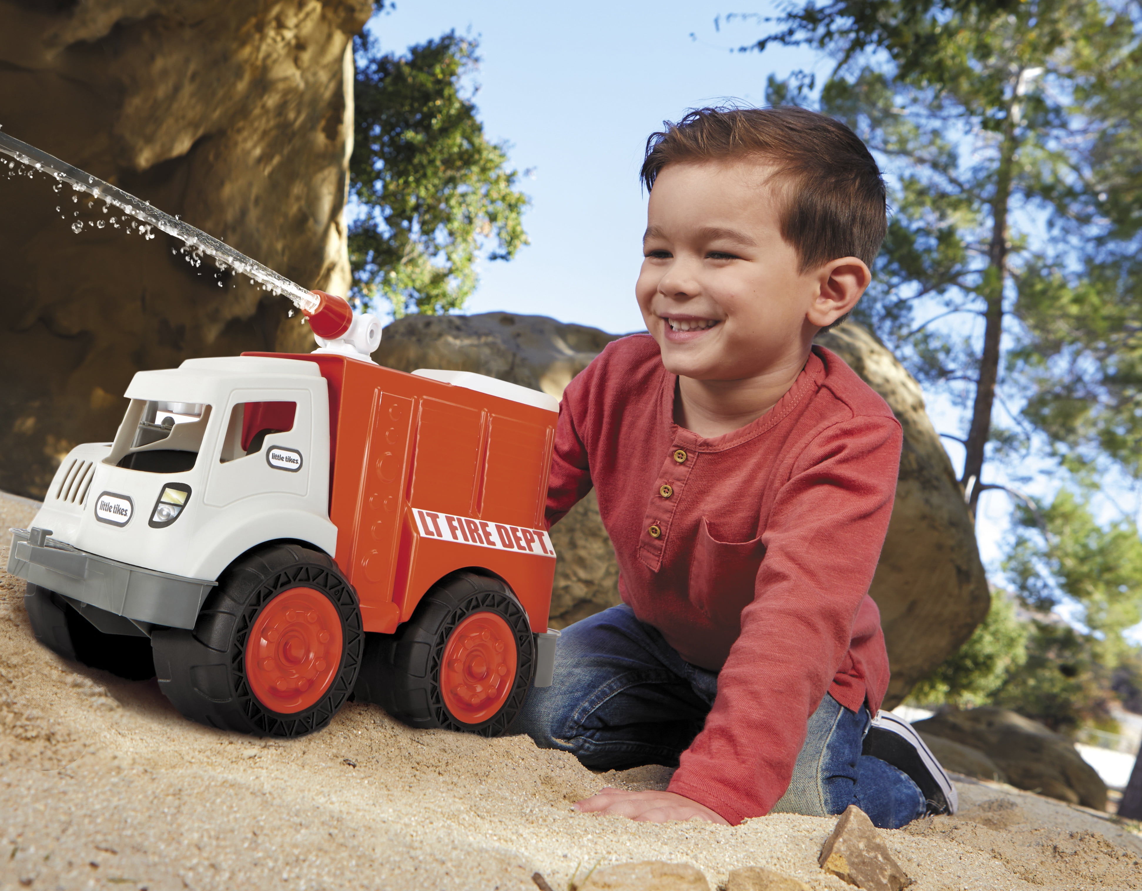 Little Tikes Dirt Diggers Fire Rescue Truck - Toy Play Vehicle with ...