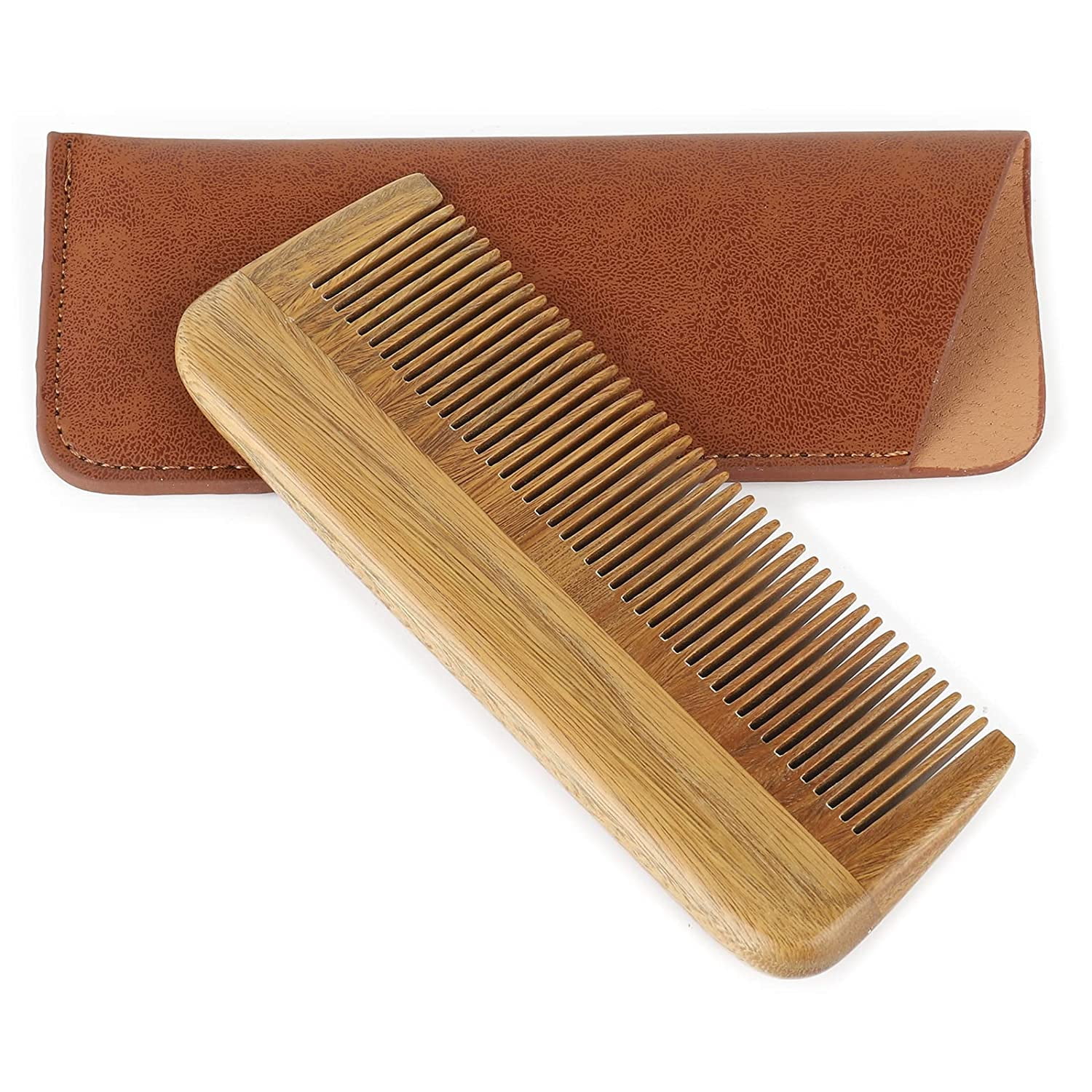 Onedor Handmade 100% Natural Green Sandalwood Wooden Comb for Men Hair ...