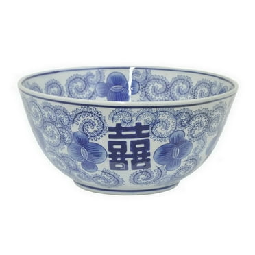 Woven Paths Stoneware Bowls with Embossed Green Pattern, Set of 6 Bowls ...