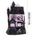 Halloween Decor Lighted Haunted House With Swirling Purple Glitter ...