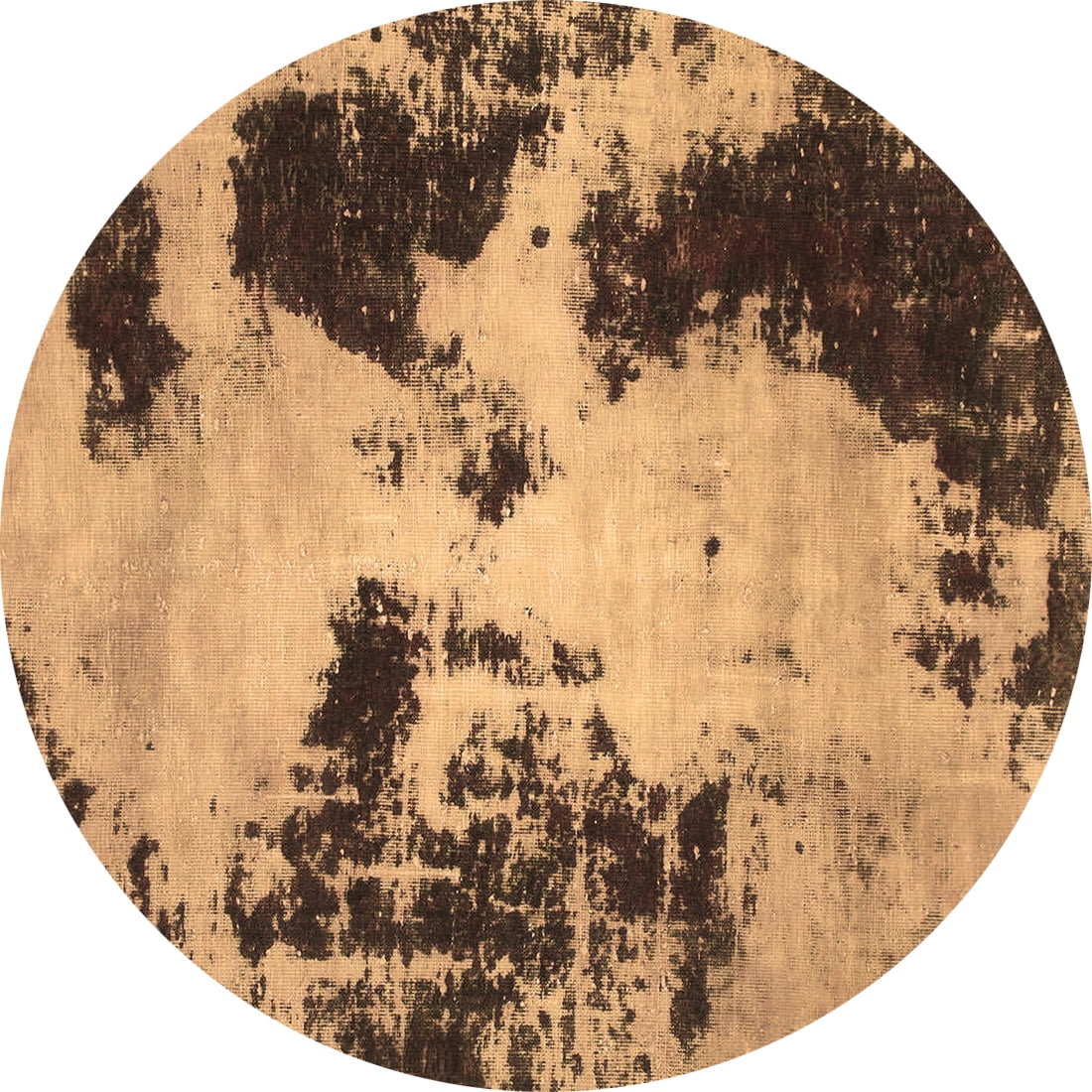 Ahgly Company Indoor Round Abstract Brown Modern Area Rugs, 5' Round ...