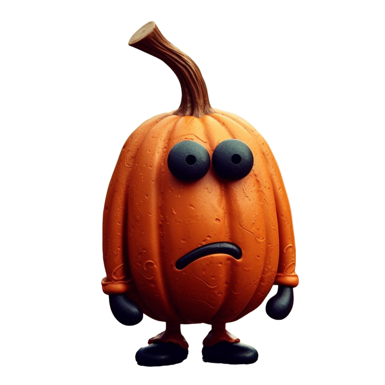Lohuatrd Cute Pumpkin Man Figurine Resin Craft Desktop Ornament Funny ...
