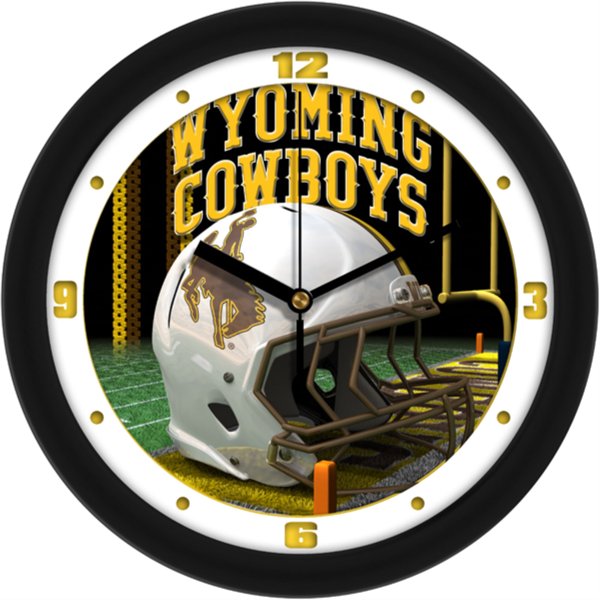 Wyoming Cowboys - Football Helmet Team Wall Clock - Walmart.com
