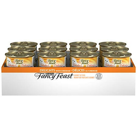 Fancy Feast Delights with Cheddar Grilled Turkey Wet Cat Food, 85 g, 24 ...