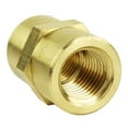 Five 1/4" NPT Female Solid Brass Pipe Unions Adapter Fitting WOG Solid ...
